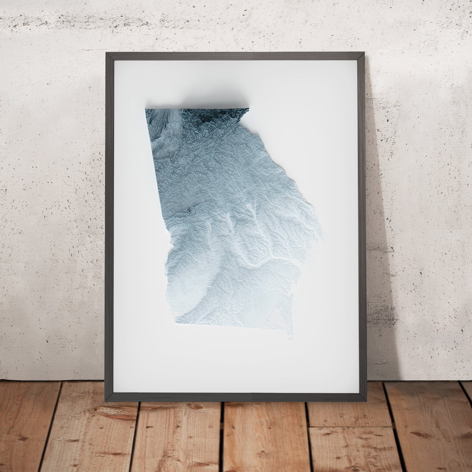 Georgia Topographic 3D Relief Map – The Unique Maps Co.