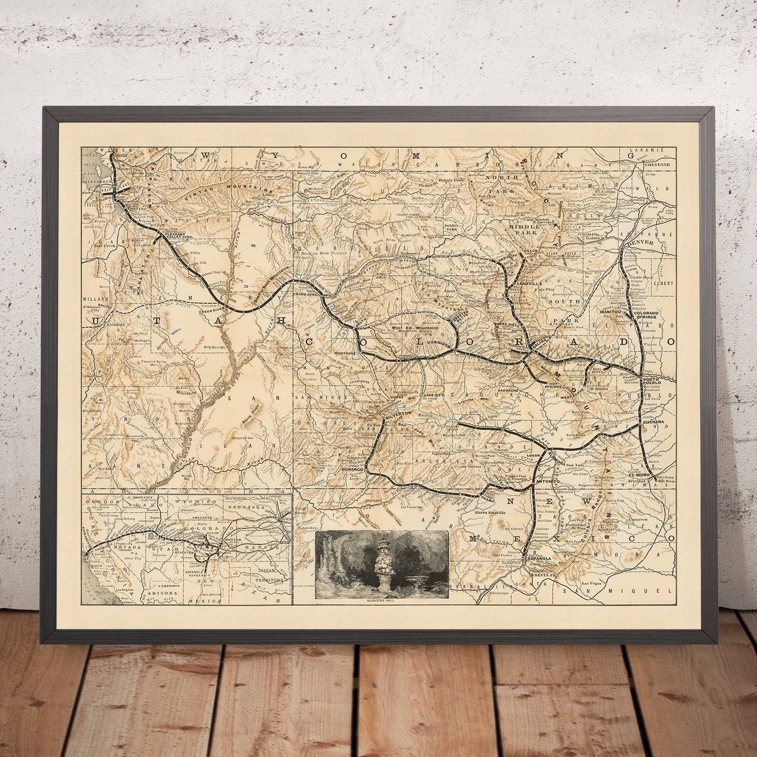 Old Railroad Map of Denver & Rio Grande Railroad System, 1882: Denver ...