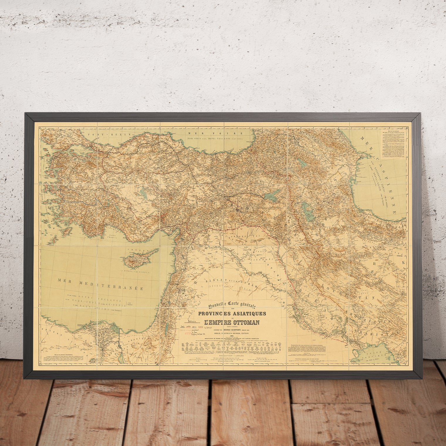 Large Ottoman Empire Map with Railroads, 1912: Istanbul, Baghdad, Heja ...