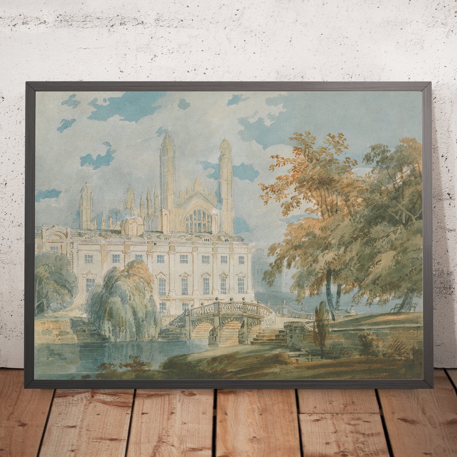 Clare Hall and King’s College Chapel, Cambridge, from the Banks of the ...