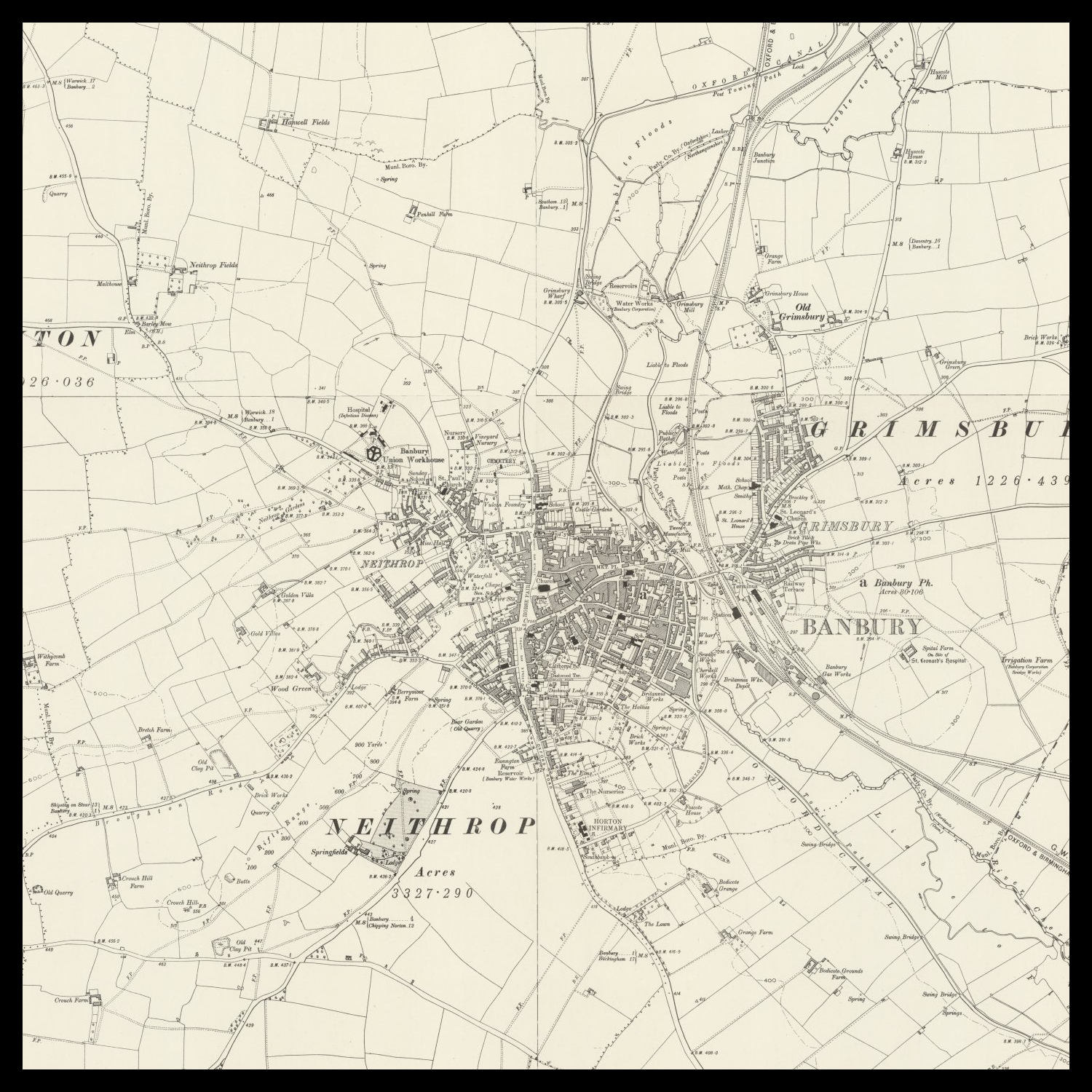 Personalised Old Map of Banbury – The Unique Maps Co.