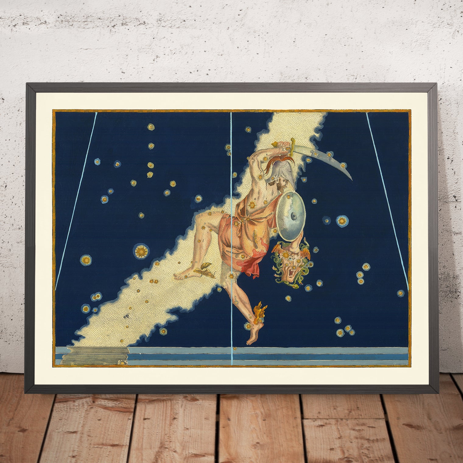 Old Star Map of Perseus by Johann Bayer, 1603 - Celestial Constellatio ...