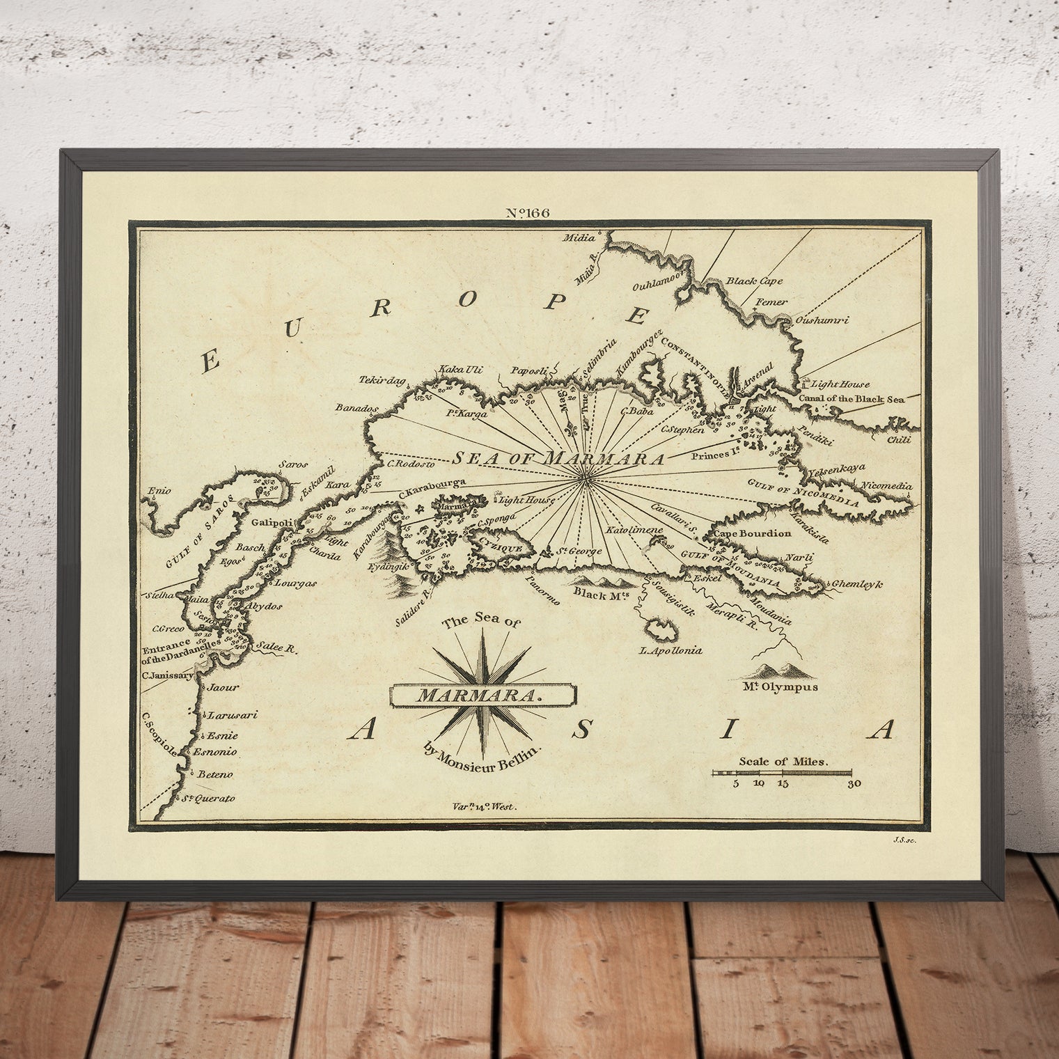 Old Sea of Marmara Nautical Chart by Heather, 1802: Dardanelles, Bosph ...