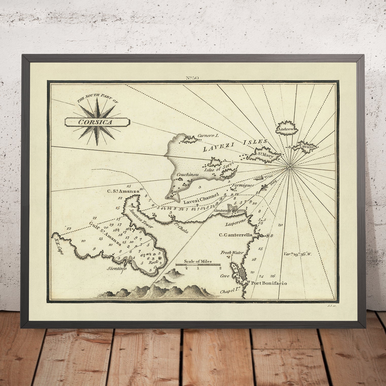 Old Corsica Nautical Chart by Heather, 1802: Porto-Vecchio, Lavezzi Is ...