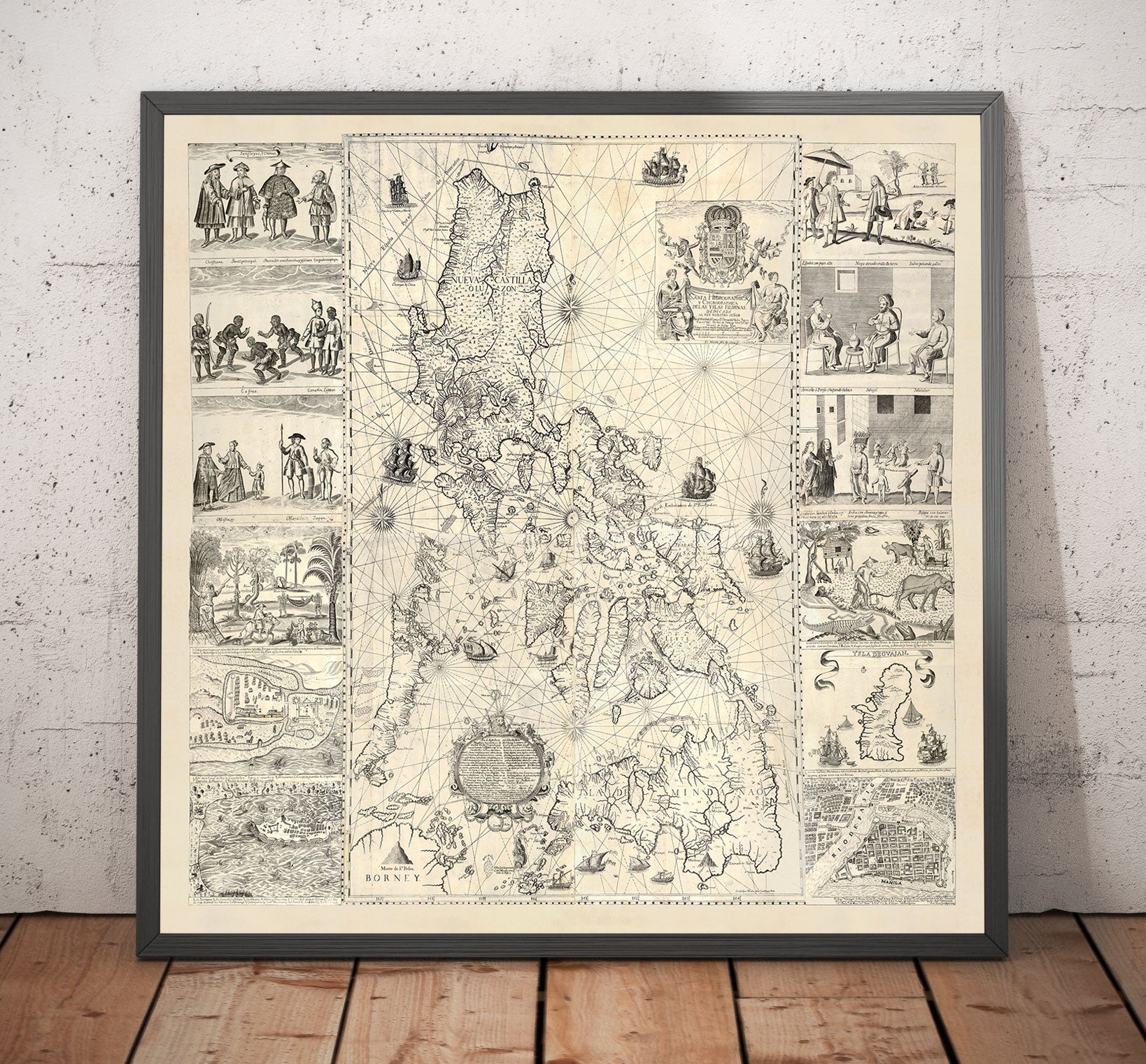Old Map of the Philippines in 1734 by Pedro Murillo Velarde - Luzon, M ...