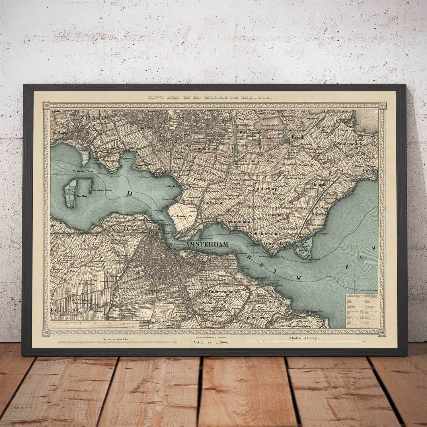 Custom Old Map of the Netherlands - Make Your Own 1800s Topographic Bu ...