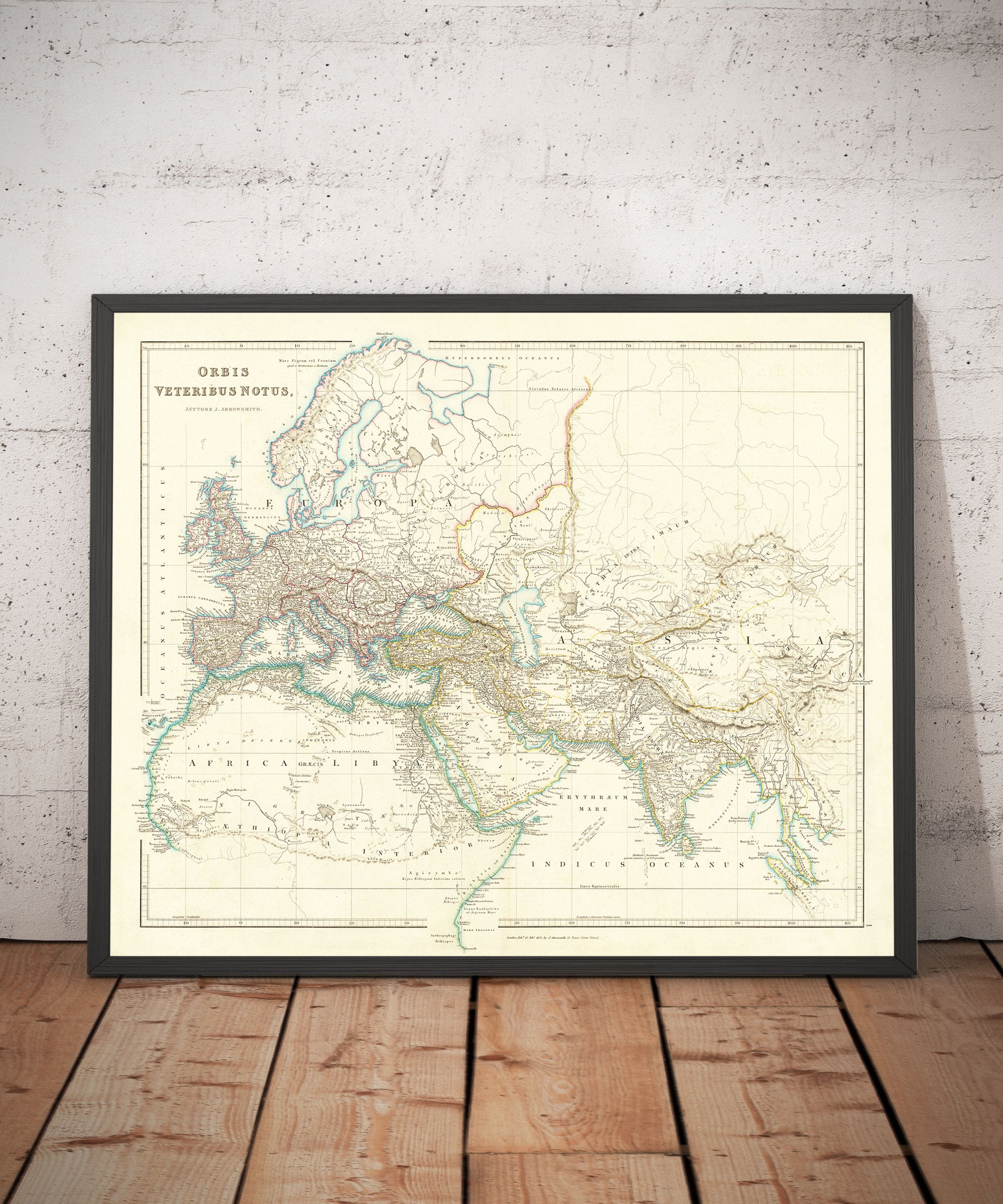 Old Map of the Ancient World by Arrowsmith, 1822 - Medieval Europe, Mi ...