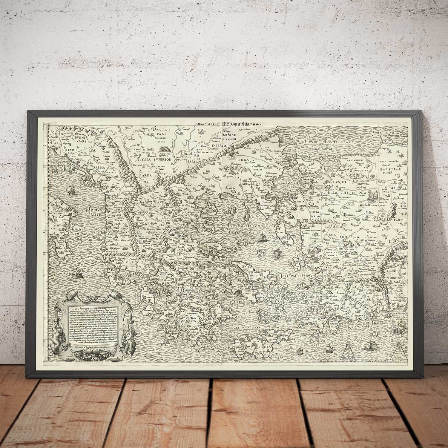 Old Map of Ancient Greece, 1558 by Salamanca - Macedonia, Balkans, Cre ...