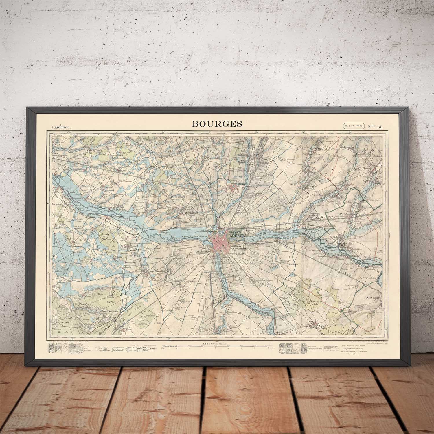 Custom Old Map of France - Make Your Own 1800s French General Chart (C ...