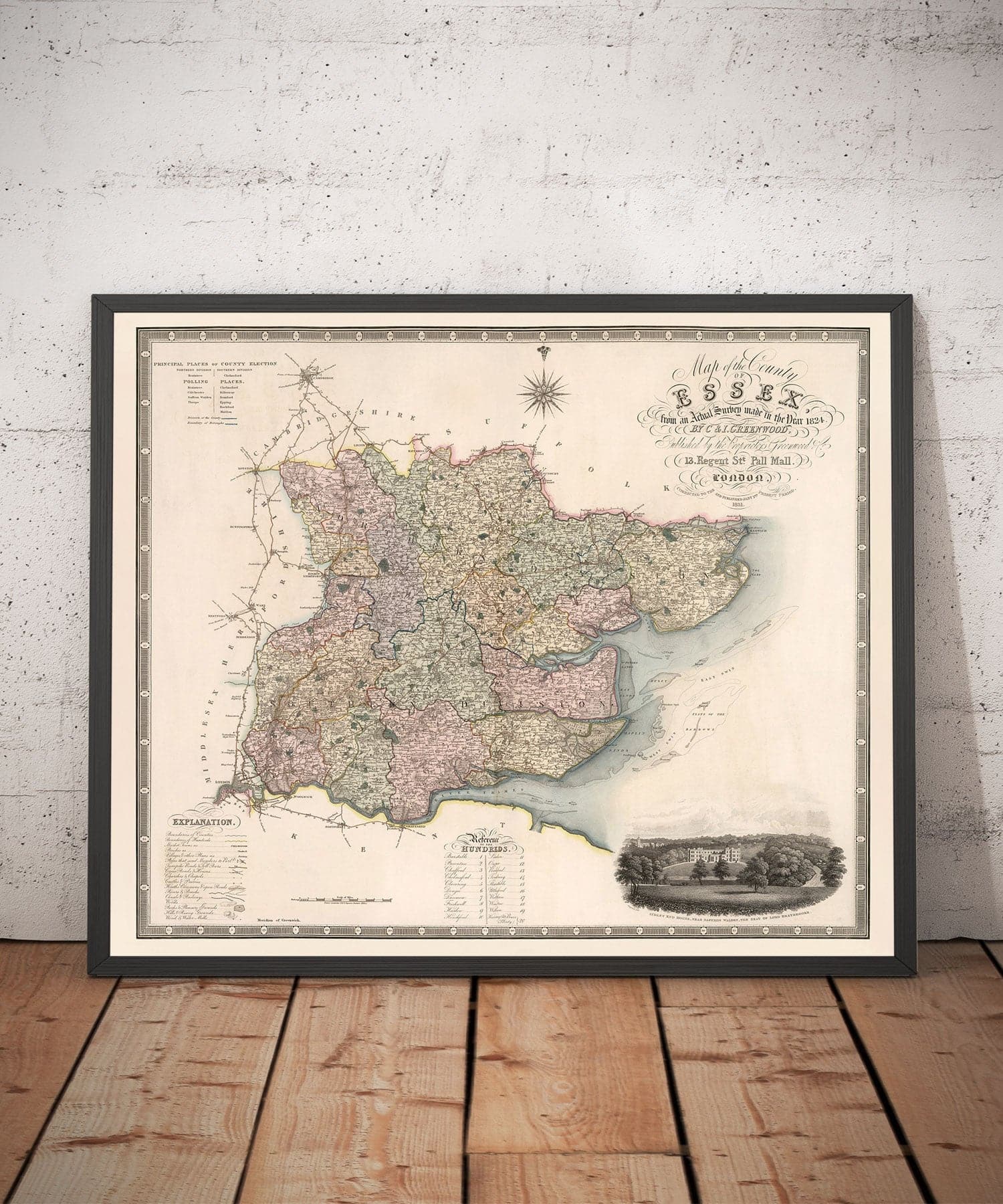 Old Map of Essex, 1831 by Greenwood & Co. - Southend, Colchester, Chel ...
