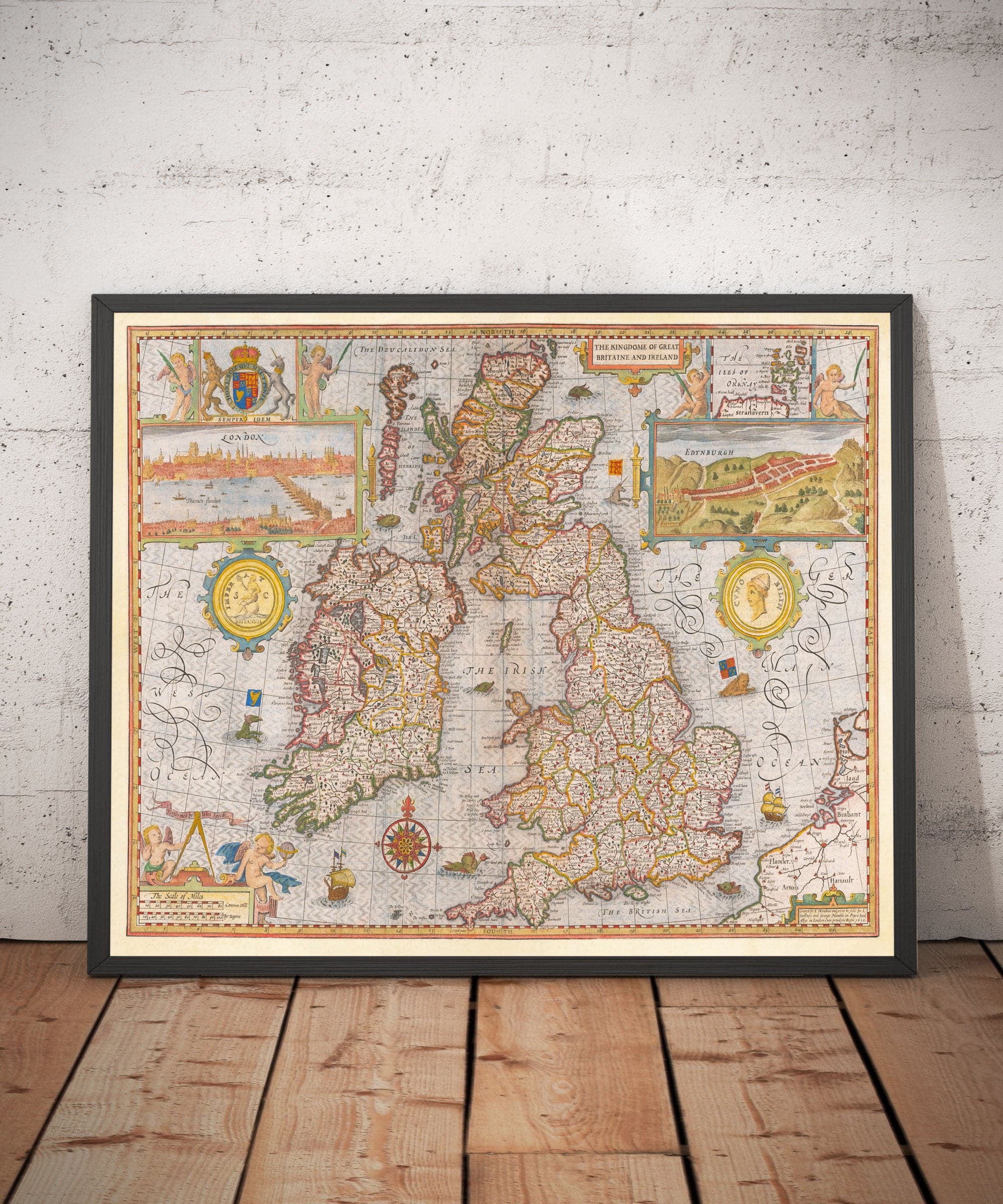Old Map of British Isles in 1611 by John Speed - UK, England, Scotland ...