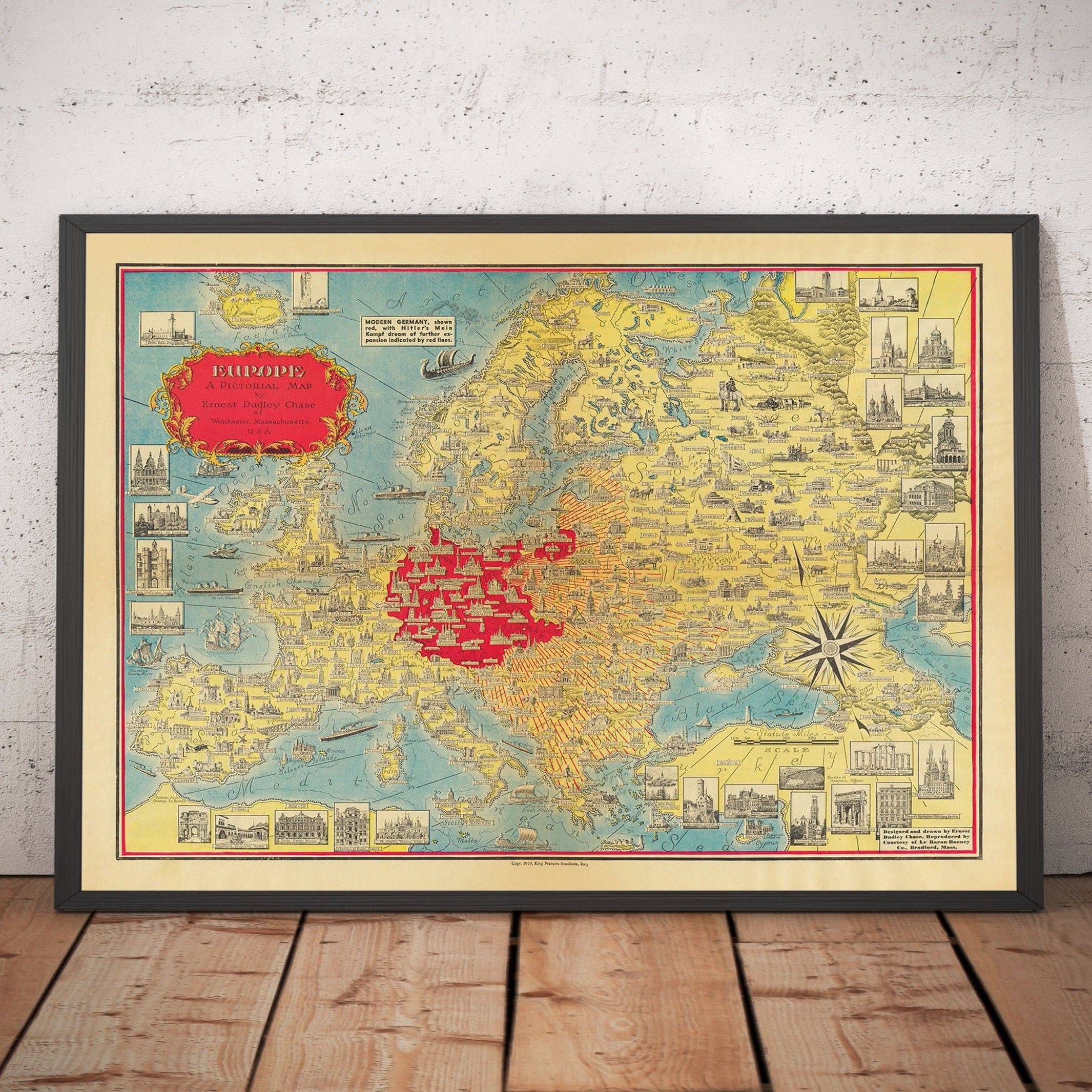 Mapa de la Segunda Guerra Mundial, 1939 por Ernest Dudley Chase - El ...