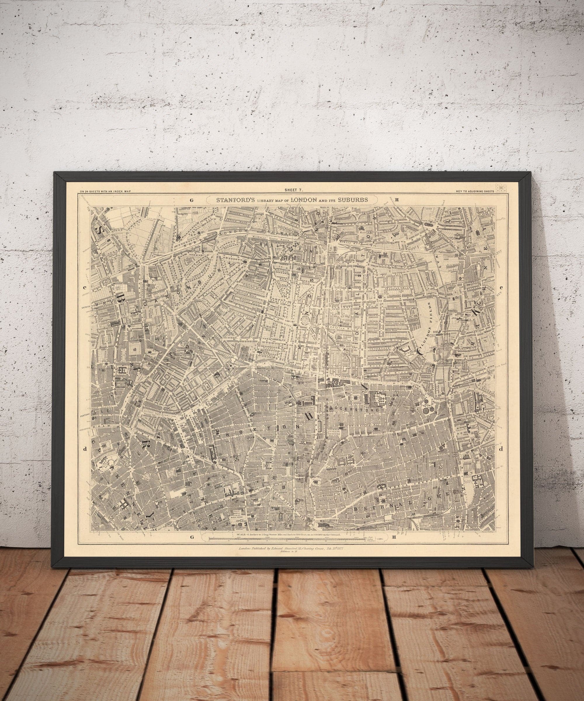 Old Map of London in 1862 by Edward Stanford - Hoxton, Haggerston, Dal ...